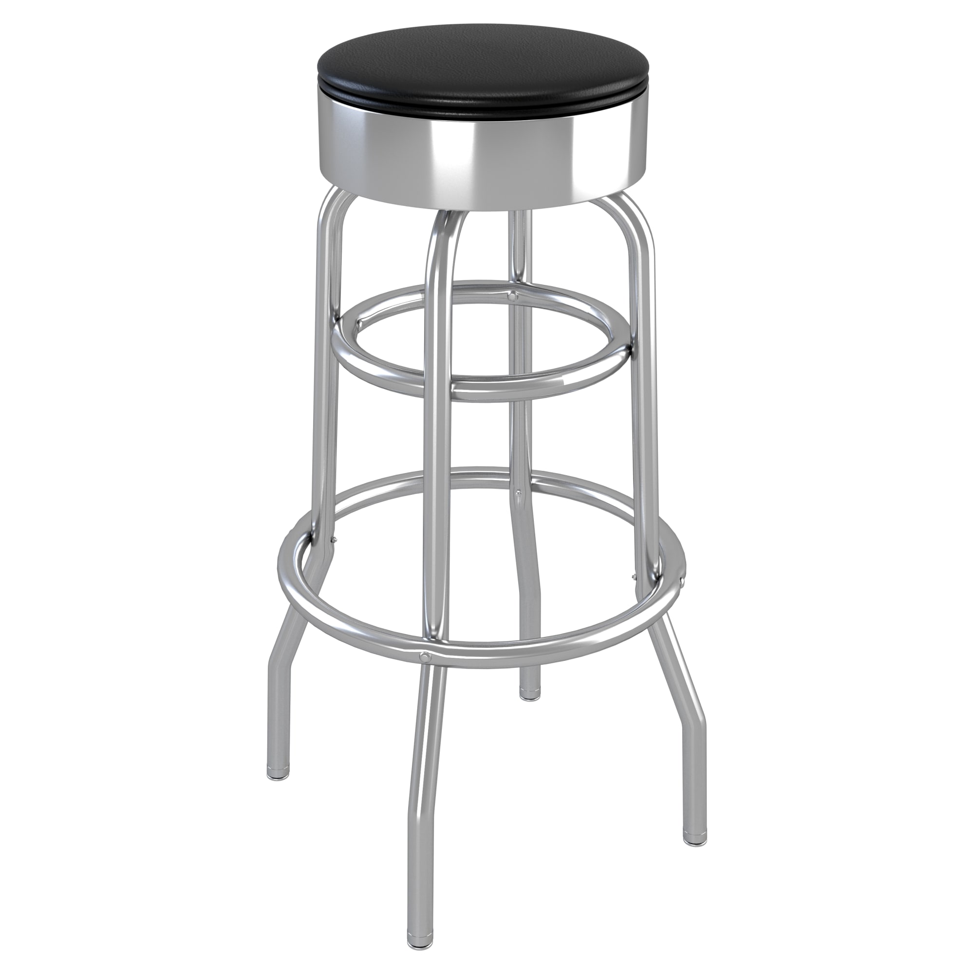 Williston Swivel Chrome Diner Bar Stool