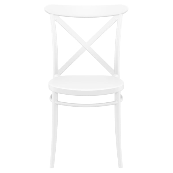 Cross Back Resin Patio Chair