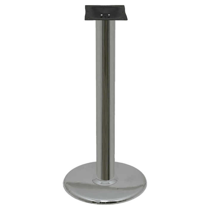 Chrome Rounded Bases - Bar Ht