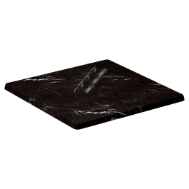 Resin Table Top in Black Marble Finish